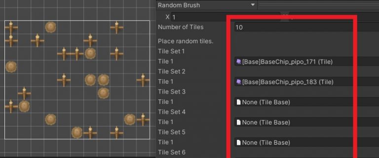 【2D Tilemap Extras】タイルマップにランダムなタイルを貼るRandom Brush【Unity】 | ゲーム開発65535 Ver2